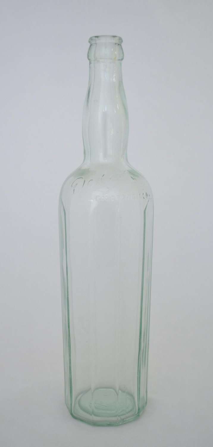 Antique Aqua Green Glass Bottle, IPG Co., Dold, San Francisco, Decagon ...