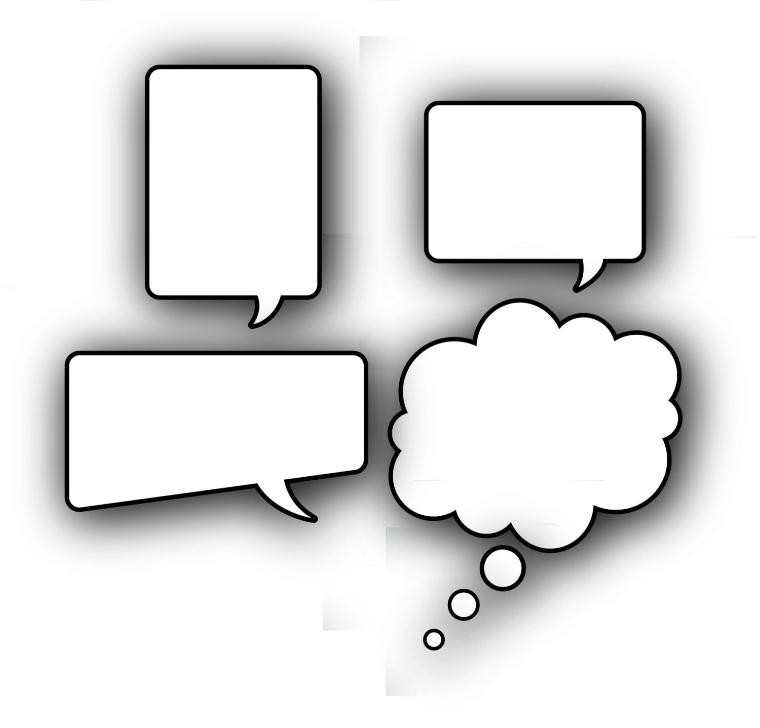 Thought Bubble SVG Digital Cut File by ChelseySchweitzer on Etsy