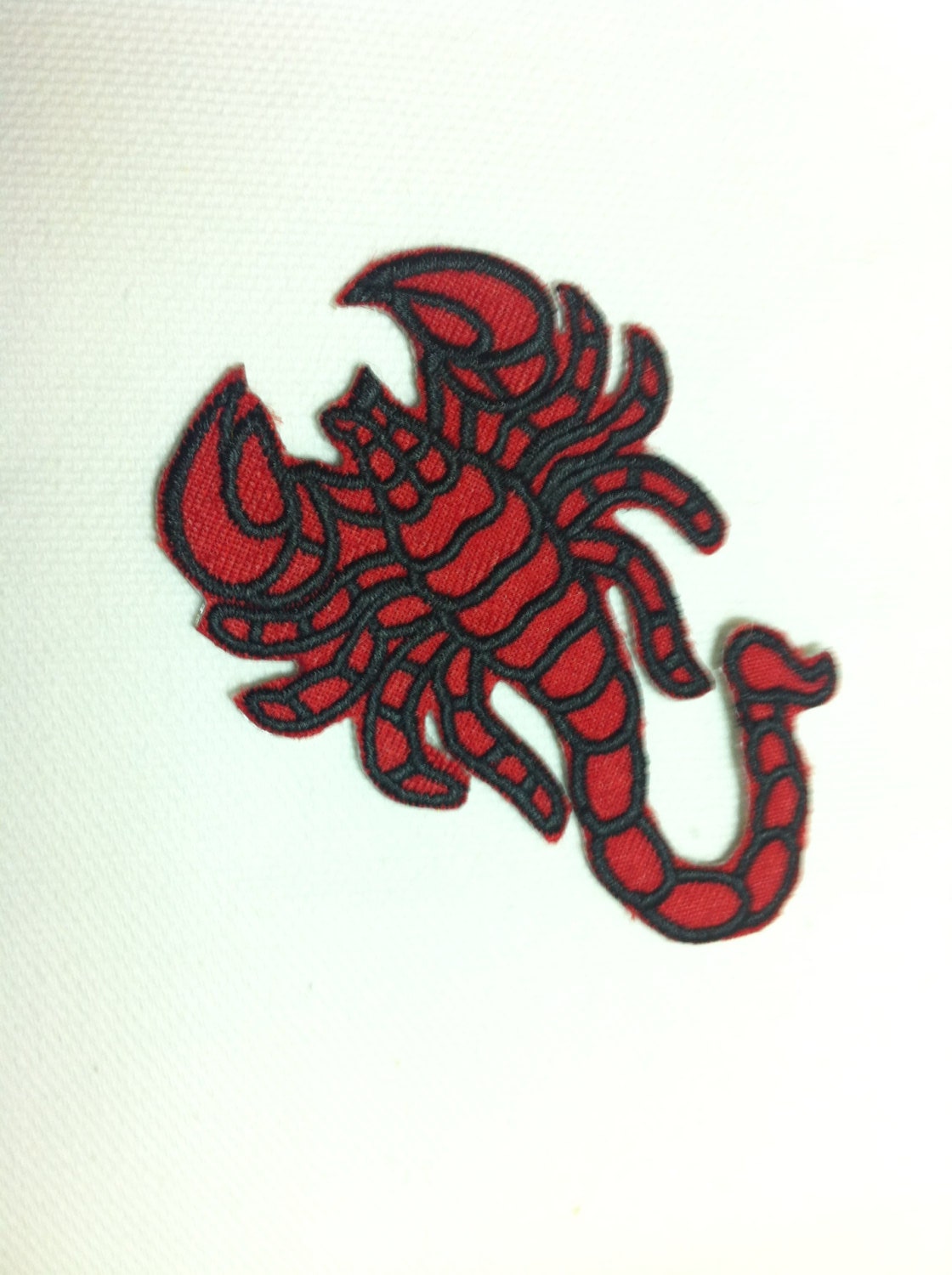 High Quality Patch Scorpion Black Red 5.5cm x 7.5 cm