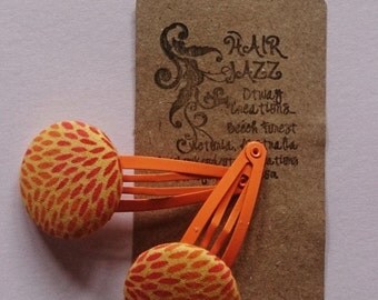 Popular items for orange hair clips on Etsy