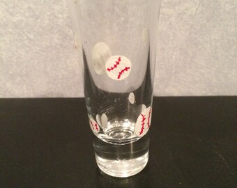 Baseball Shot Glass, Sports Decor, Baseball Decor, Hand Painted Shot ...