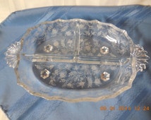 Unique crystal divided dish related items | Etsy