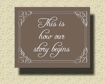 This is how our story begins Wedding Quotes Print Poster Home Decor ...