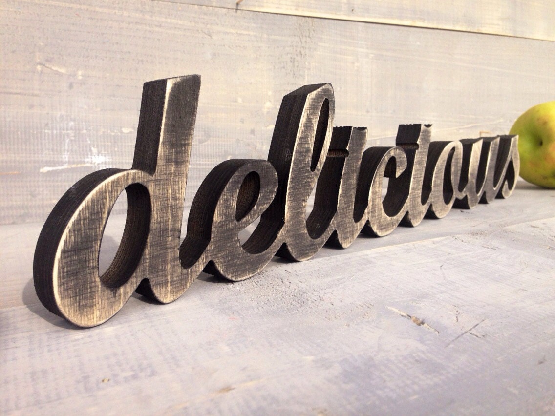 Delicious Sign Rustic Sign Delicious Kitchen Sign