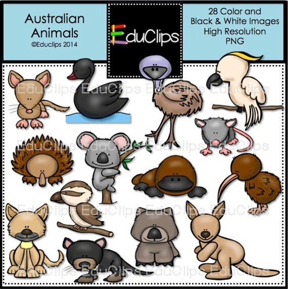 Australian Animals Clip Art Bundle