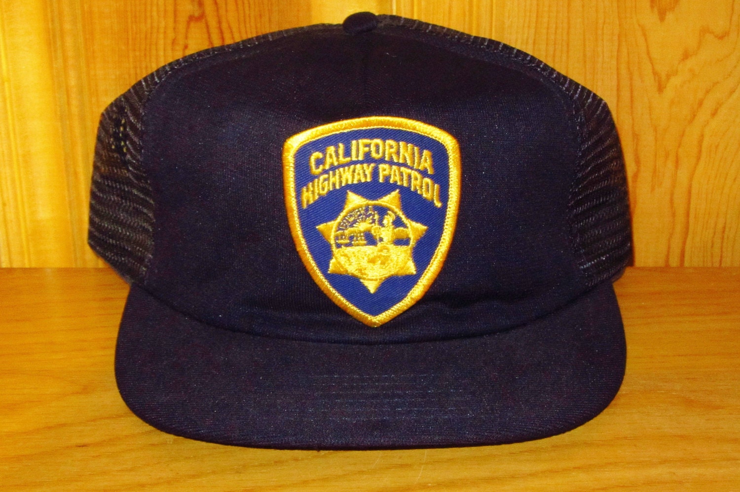 California Highway Patrol Original Vintage 80s Police Navy Mesh Trucker ...