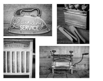 Vintage Laundry Room Collection Black and White Vintage Laundry Room ...