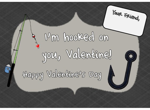 Fishing Themed Valentine's Day Cards