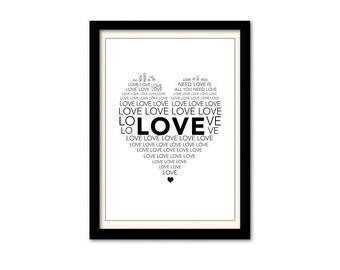 Heart shaped words | Etsy