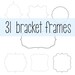 31 bracket frame borders with detail. Instant download. Border
