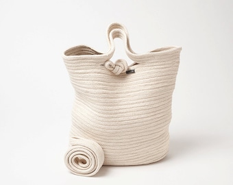 Items similar to Casual net bag of rope and yarn! on Etsy