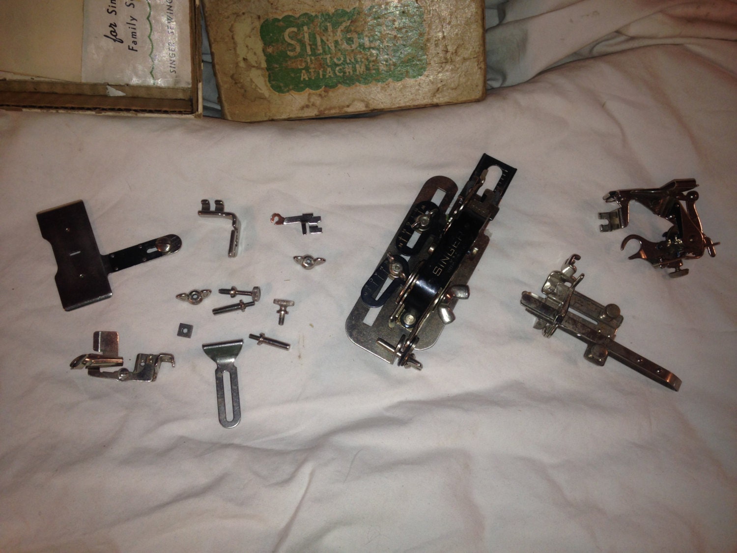 Vintage Singer Buttonhole Attachment Accessories and Instructions ...