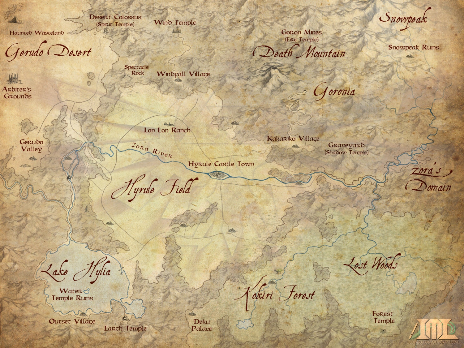 Map of the Kingdom of Hyrule