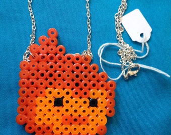 Flame princess hama bead necklace