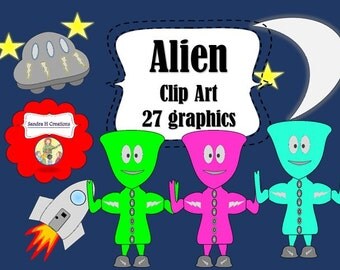 Popular items for aliens clip art on Etsy