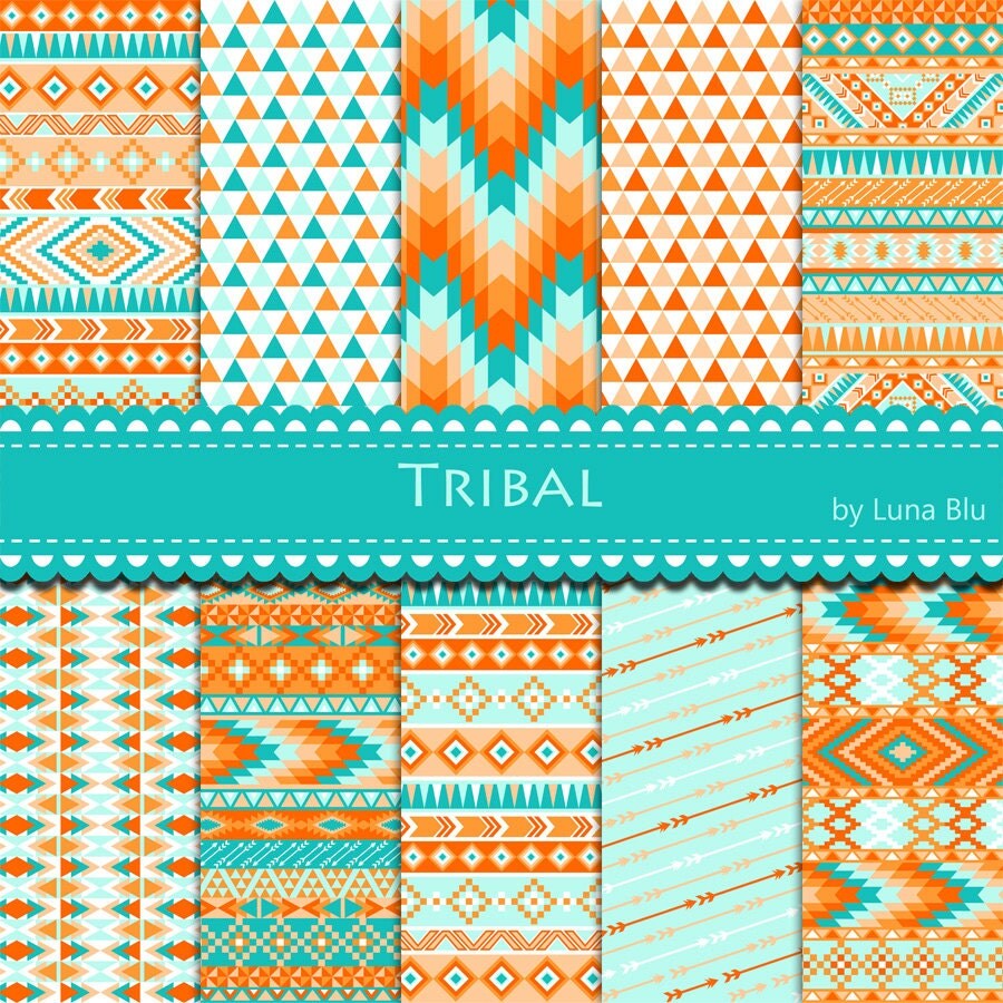 New Item added to my shop:Tribal Digital Paper: “Tribal Patterns ...