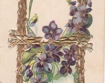 Popular items for violets postcard on Etsy