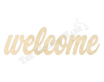 welcome sign Wood Cut Out - 180102 - Unfinished wood, Various sizes ...