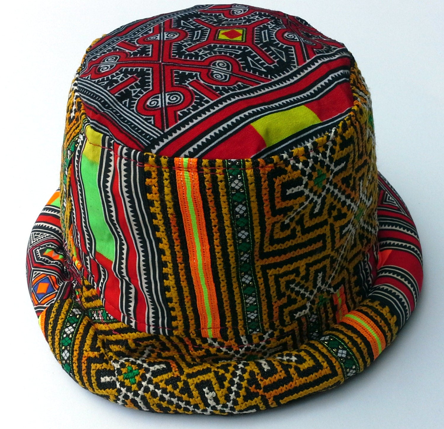 Boho hat Summer hat porkpie style hat Boho Bohemian by Tribalover