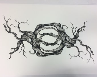 Tree with roots | Etsy