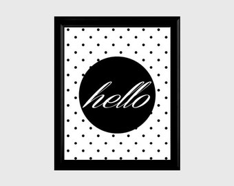 Popular items for hello print on Etsy