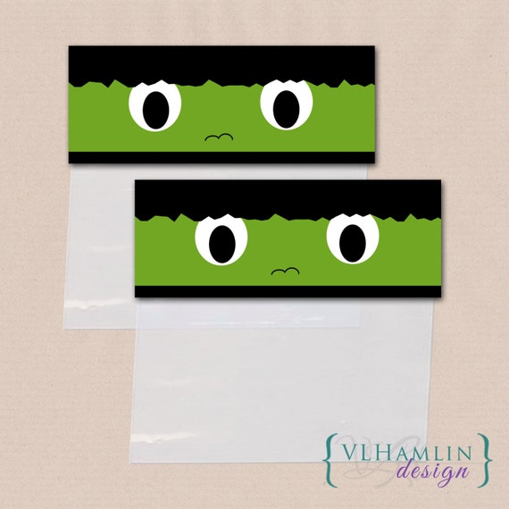 Items similar to Printable Halloween, Little Frankenstein, Favor Tags ...