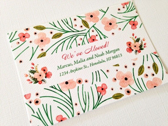 Change of Address Cards Moving Cards Set of 10 by PikakePress