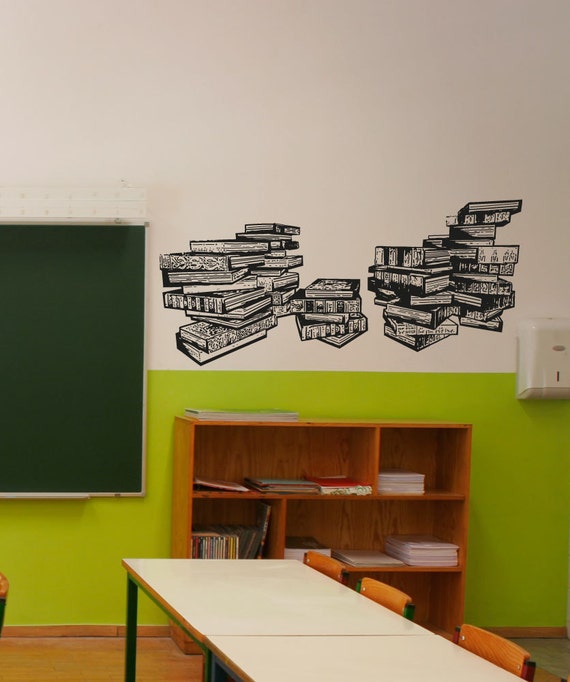 Vinyl Wall Decal Sticker Library Books 5061s