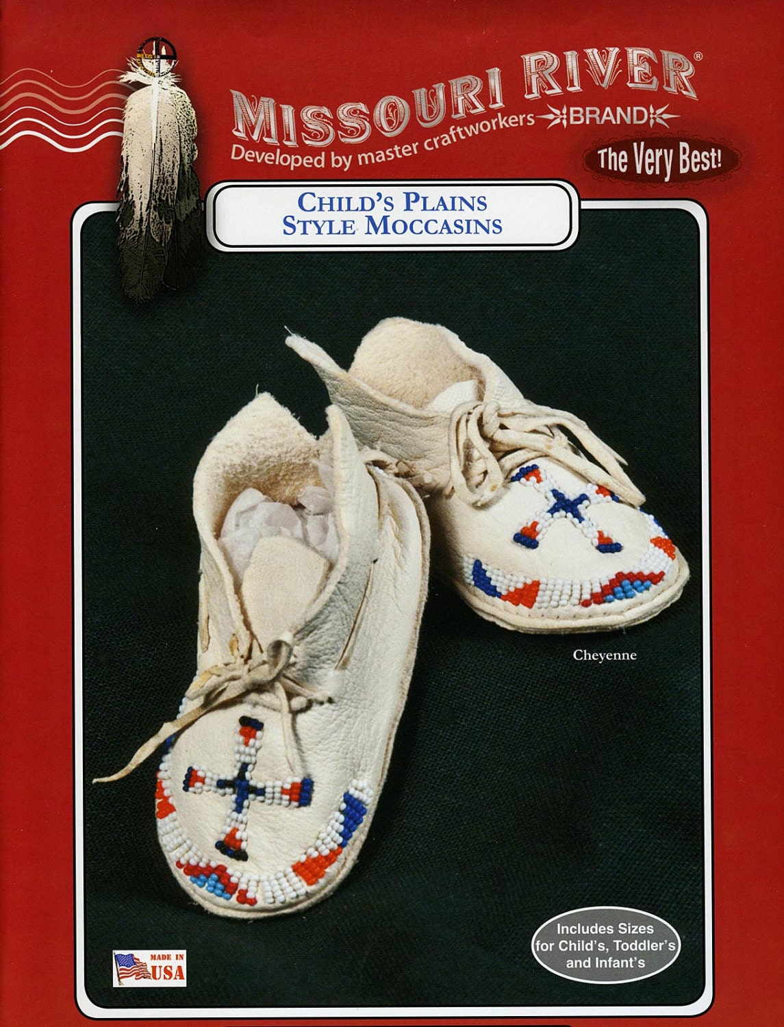 Missouri River Plains Style Indian Moccasin Sewing Pattern in