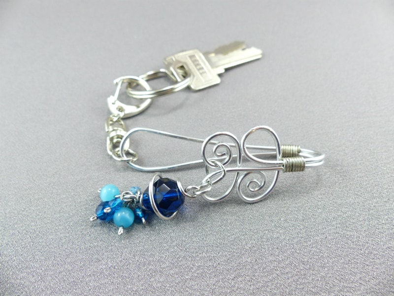 Key Finder Keychain Purse Charm with Detachable Key Ring Purse