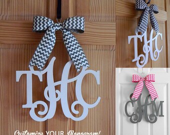 Hanging Monogram - Monogram Door Hanger - Wooden Initials - Monogram ...