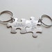 Puzzle Pieces Couples Keychain Set Matching Puzzles Key