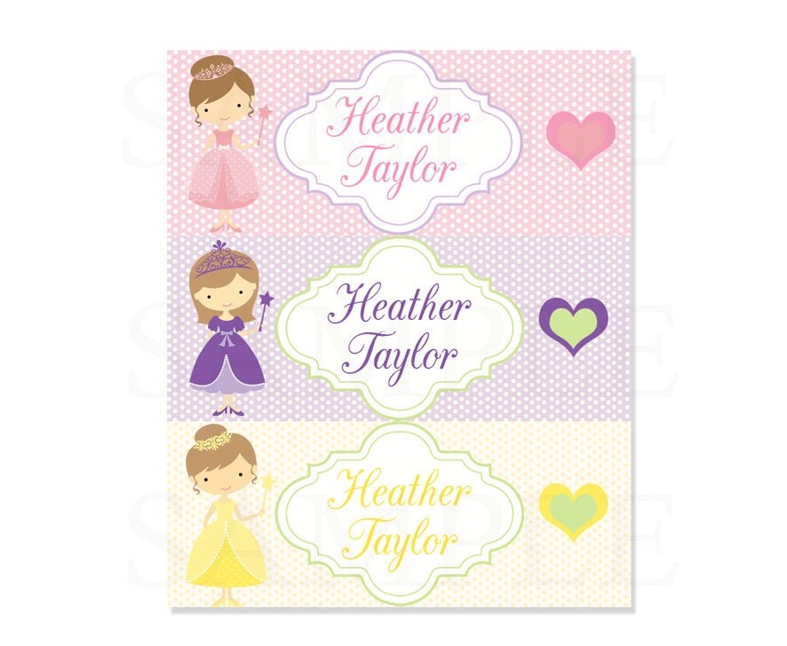 School label princess name label name tag by MySweetLittleOwl