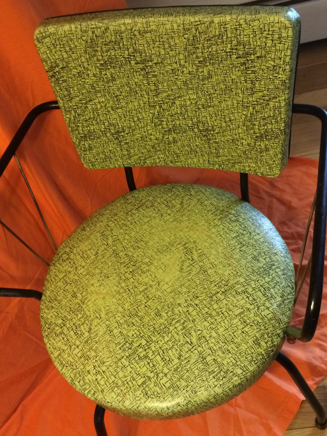 Viko Swivel Chair // Atomic // Lime Green & Black Swirls // – Haute Juice