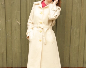 Ivory wool coat | Etsy