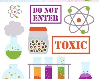 INSTANT DOWNLOAD 8-Piece Mad Scientist Clip Art Set Personal and ...