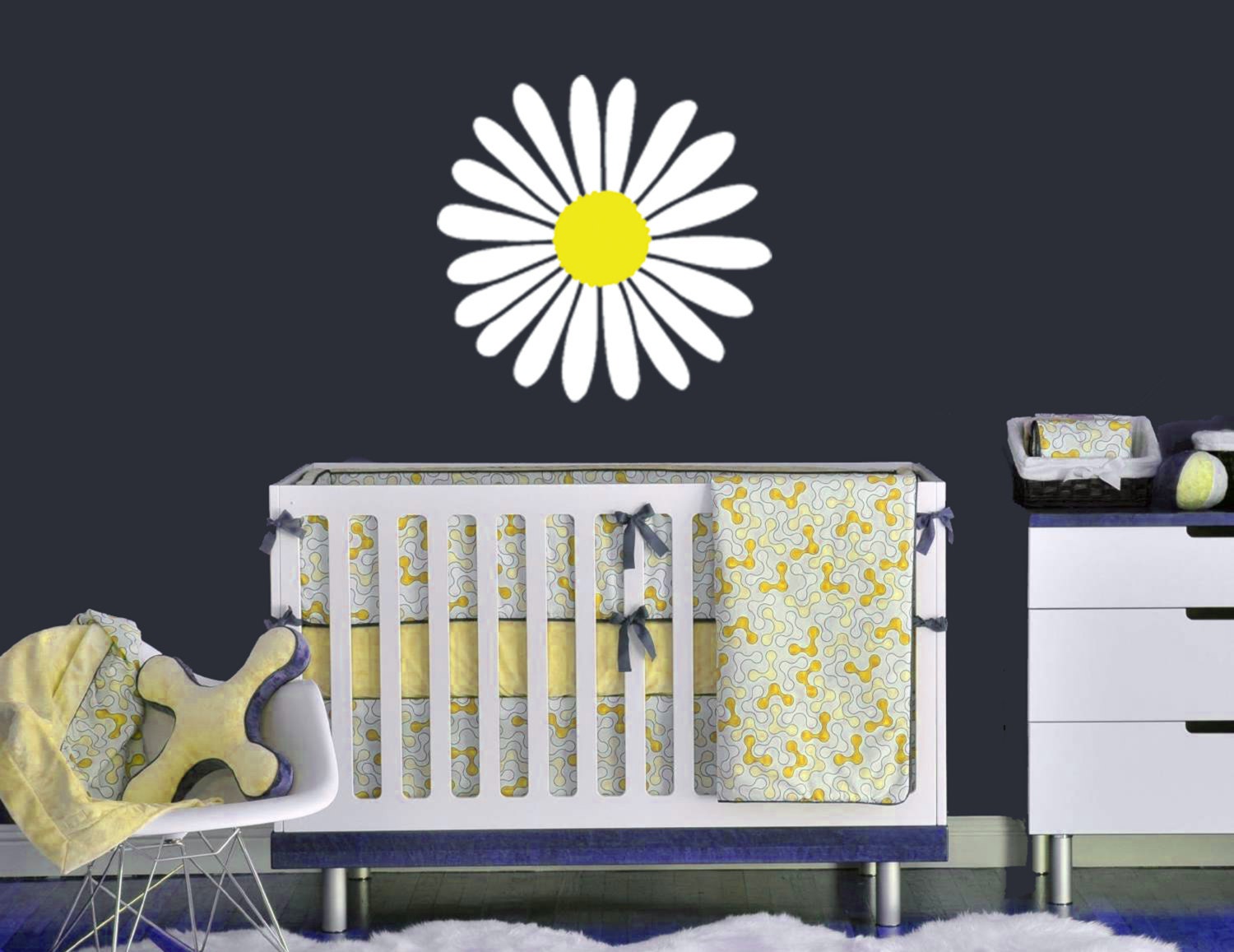 Daisy Wall Decal Flower Decal by JensVinylDecals on Etsy