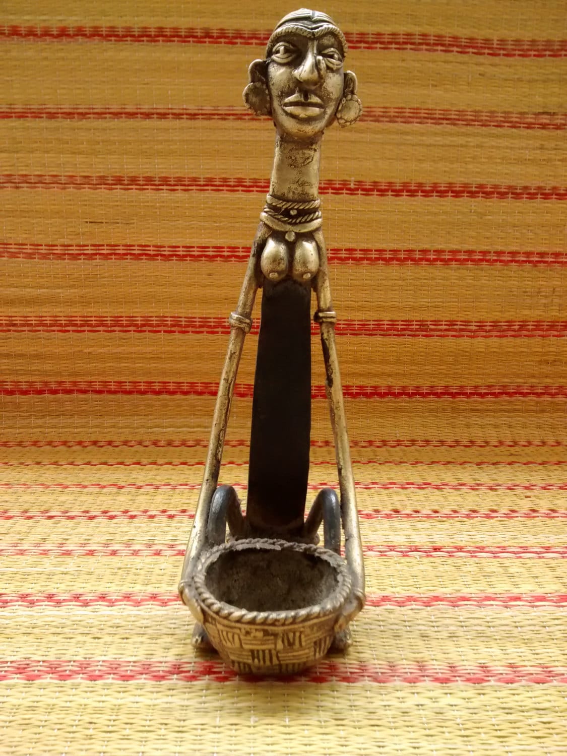 Dokra Metal Craft Lady with Basket