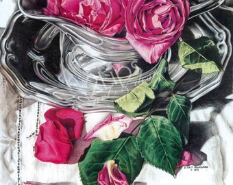 Fine Art Print of an original still life in Colored Pencil