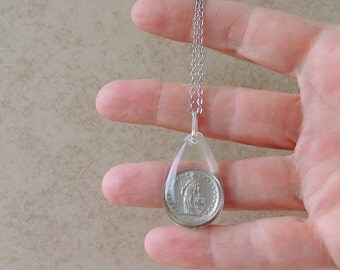 Real coin necklace | Etsy
