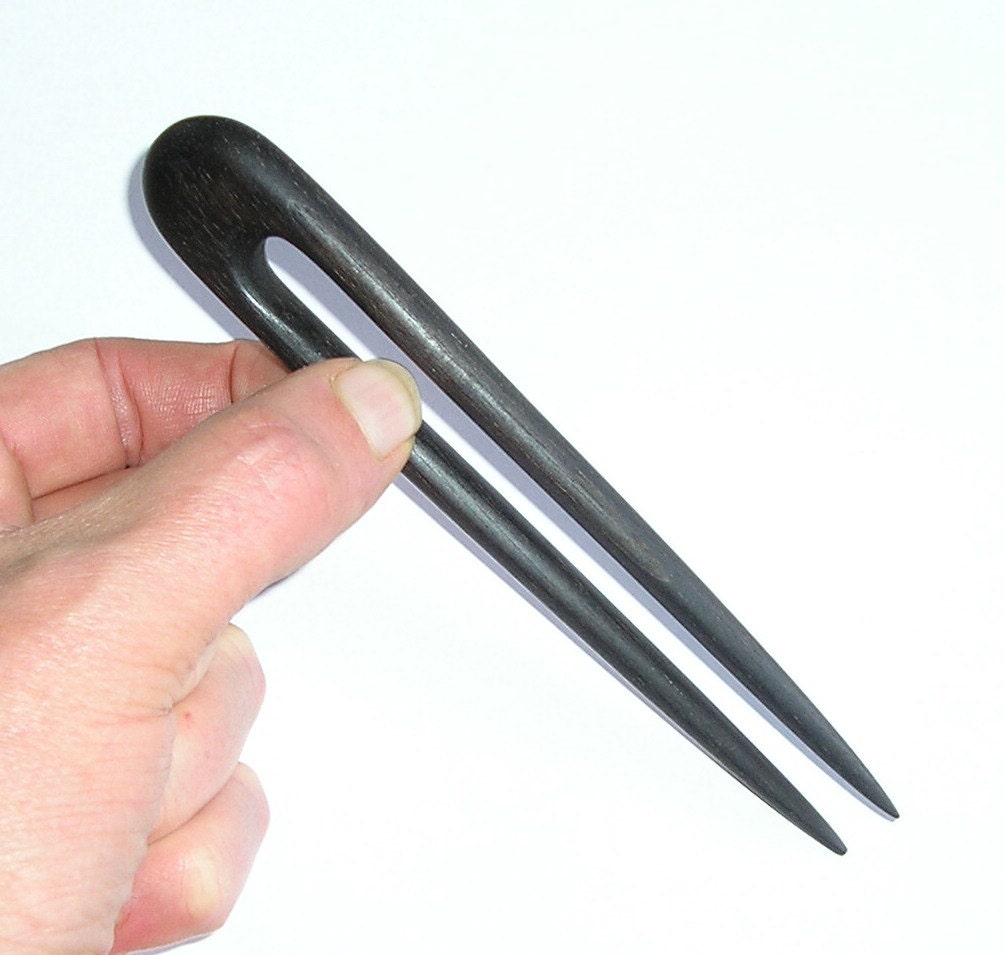 Round Top Hair Fork Ebonised Walnut