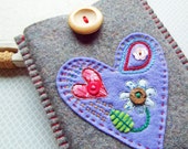 Items similar to Kindle/E Reader Case - Felt Love Heart on Etsy