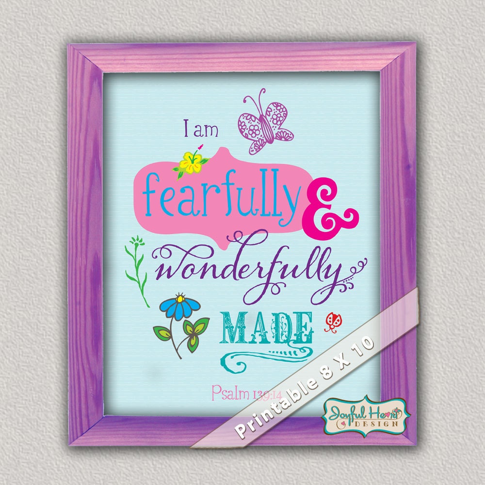Psalm 139 14 I Am Fearfully And Wonderfully Made Bible Verse