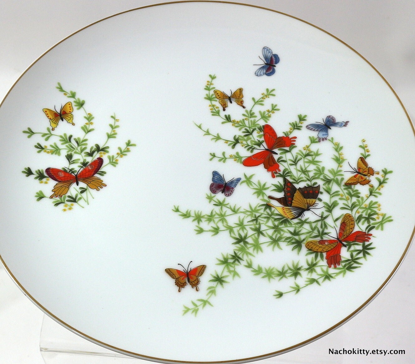 1970s Cake Pedestal Butterfly Ecstasy by Shafford Porcelain – Haute Juice