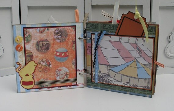 Carnival Circus Scrapbook Photo Memory Book Keepsake Album