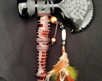 Tomahawk Glass Peace Pipe