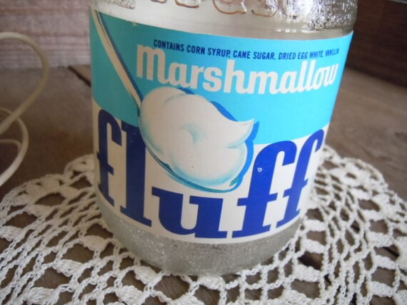 Vintage Fluff Jar Glass Marshmallow Creme Food Container with