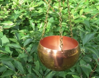 Hanging Copper Cauldron, Smudge Pot, Hanging Copper Planter,Coppercraft ...