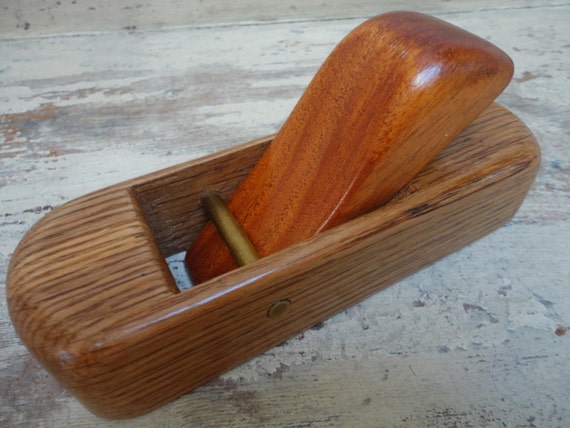 hand shaped repurposed wood block plane woodworking tool