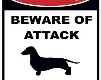 Attack dog sign | Etsy